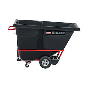 Rubbermaid Commercial FG130500BLA Forkliftable Polyethylene Dump Truck, 850-Pound Capacity, Black