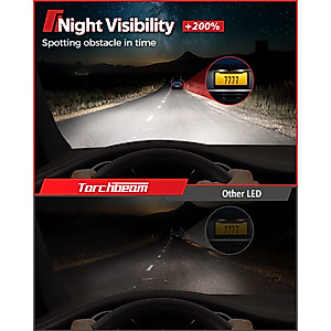 Torchbeam 2024 Newest H4 Bulbs, 20000LM Super Bright and 6000K Cool White Fog Bulbs, 50000HRS Lifespan Plug and Play, Non-Polarity, Pack of 2