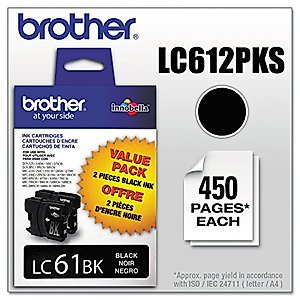 Brother Lc612pks Lc612pks Innobella Ink, Black, 2/Pk