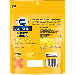 Pedigree DentaStix Chewy Chunx Dental Treats, Small/Medium Dog – 13.5 oz.