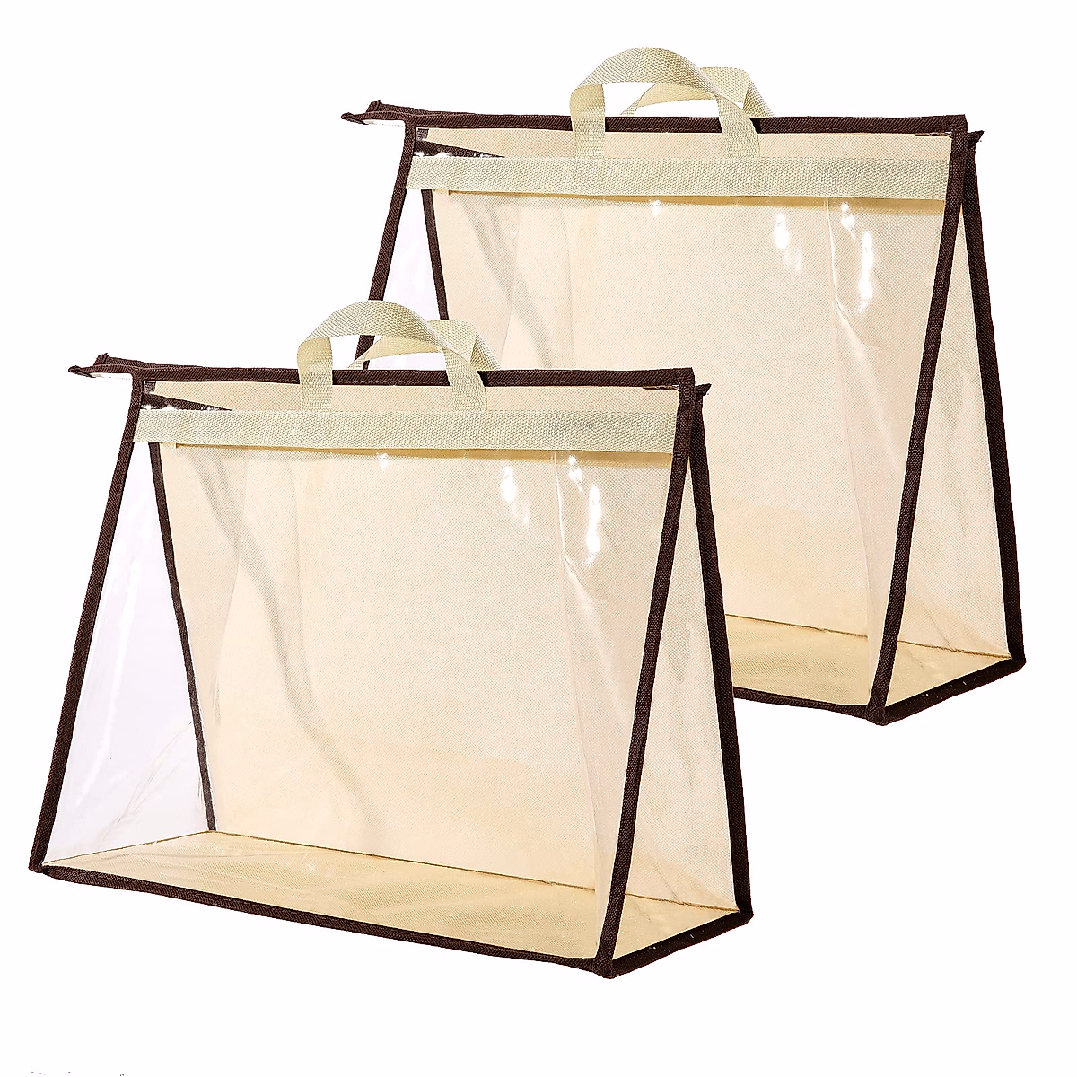 CINPIUK Clear Handbag Storage Bags Purse Organizer for Closet, Zipper Hanging Storage Bag for Handbags, XL, 2PCS