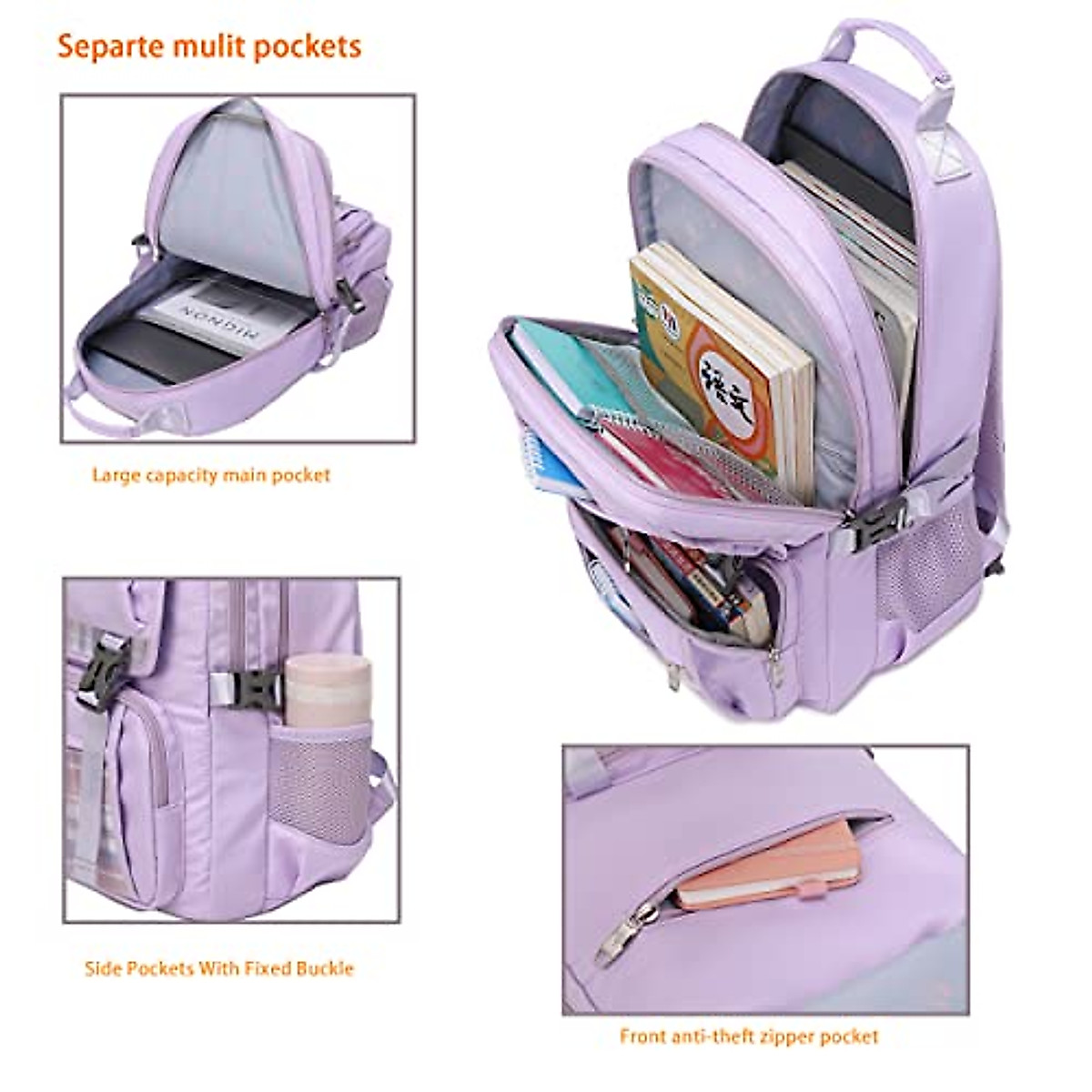 YOJOY Girls Backpack 15.6 Inch Laptop School Bag Cute Kids Elementary College Backpacks Large Bookbags for Teen Girl Women Students Anti Theft Travel Daypack