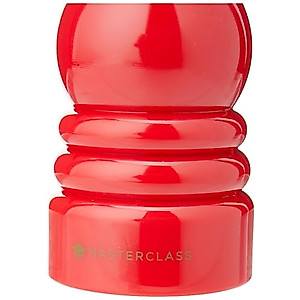 MasterClass Pepper Mill or Salt Grinder with Interchangeable Cap, Plastic, Red,