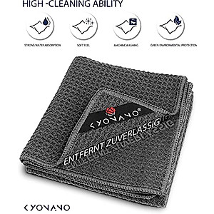 KYONANO Espresso Accessories - Barista Micro Cleaning Towels 4 Pack - Make The Perfect Coffee or Espresso - Coffee Accessories for Barista to Clean Steam Wand Coffee or Espresso Machine(12''x12'')