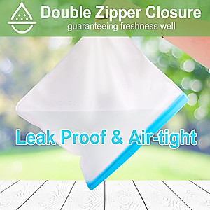 12 Pack -11"x10'' Reusable Gallon Bags BPA Free Freezer Bags, Leakproof Safe Food Storage Bags for Veggies,Marinate Meats,Snacks,Sandwiches from Kitchen to Travel and Home Organization