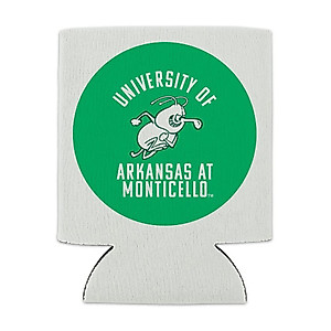 University of Arkansas at Monticello Bull Weevil Logo Can Cooler - Drink Sleeve Hugger Collapsible Insulator - Beverage Insulated Holder