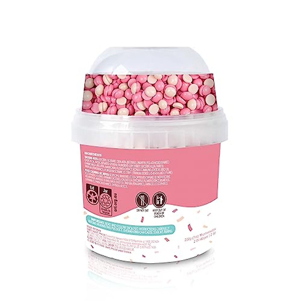 Nad's Hair Removal Waxing Dots - Strawberries & Cream Hard Wax Beads - Wax Kit Hair Removal For Women - Microwaveable No-Strip Formula