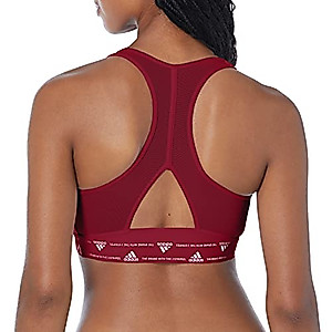 adidas Women's Powerreact Training Medium Support Bra, Collegiate Burgundy, X-Small DD