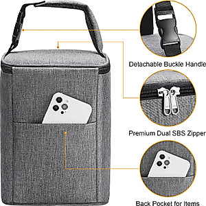 Baby Bottle Bag Insulated Breastmilk Cooler Bag with Ice Pack, Reusable Baby Bottle Tote Bag for up to 6 Bottles 4 Large 9Oz Bottles, Freezer Lunch Bag, Perfect for Daycare or Back to Work Nursing Mom