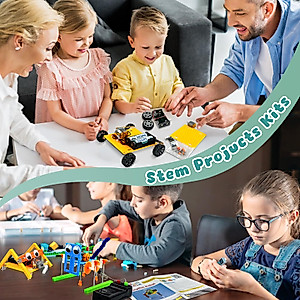 Ailiaili 6 Set STEM Projects for Kids Ages 8-12, Electronic Science Kits for Boys 6-8, DIY Engineering Robotic Stem Toy, Science Experiments Circuit Building Kits, Gift for 5 6 7 8 9 10 11 12 Year Old