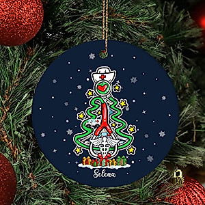ColorfulParrot Custom Nurse Stethoscope Christmas Ornament, Nurse Ornament, Stethoscope Ornament, Nursing Assistant Gifts Dyx8 1