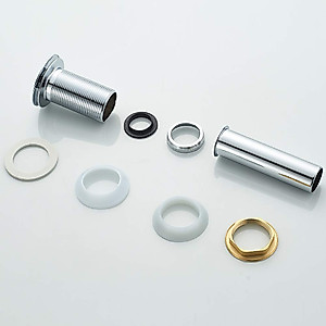 Bathroom Sink Drain Without Overflow with Strainer Basket Detachable Vessel Sink Lavatory Vanity Pop Up Drain Stopper Polished Chrome