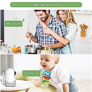 OKAIDI Baby Monitor with Camera and Audio, 5" Large Screen with 30-Hour Battery, 1000ft Range Video Baby Monitor, Remote Pan-Tilt-Zoom Baby Monitor No WiFi, Night Vision, VOX, 2-Way Talk, 8 Lullabies