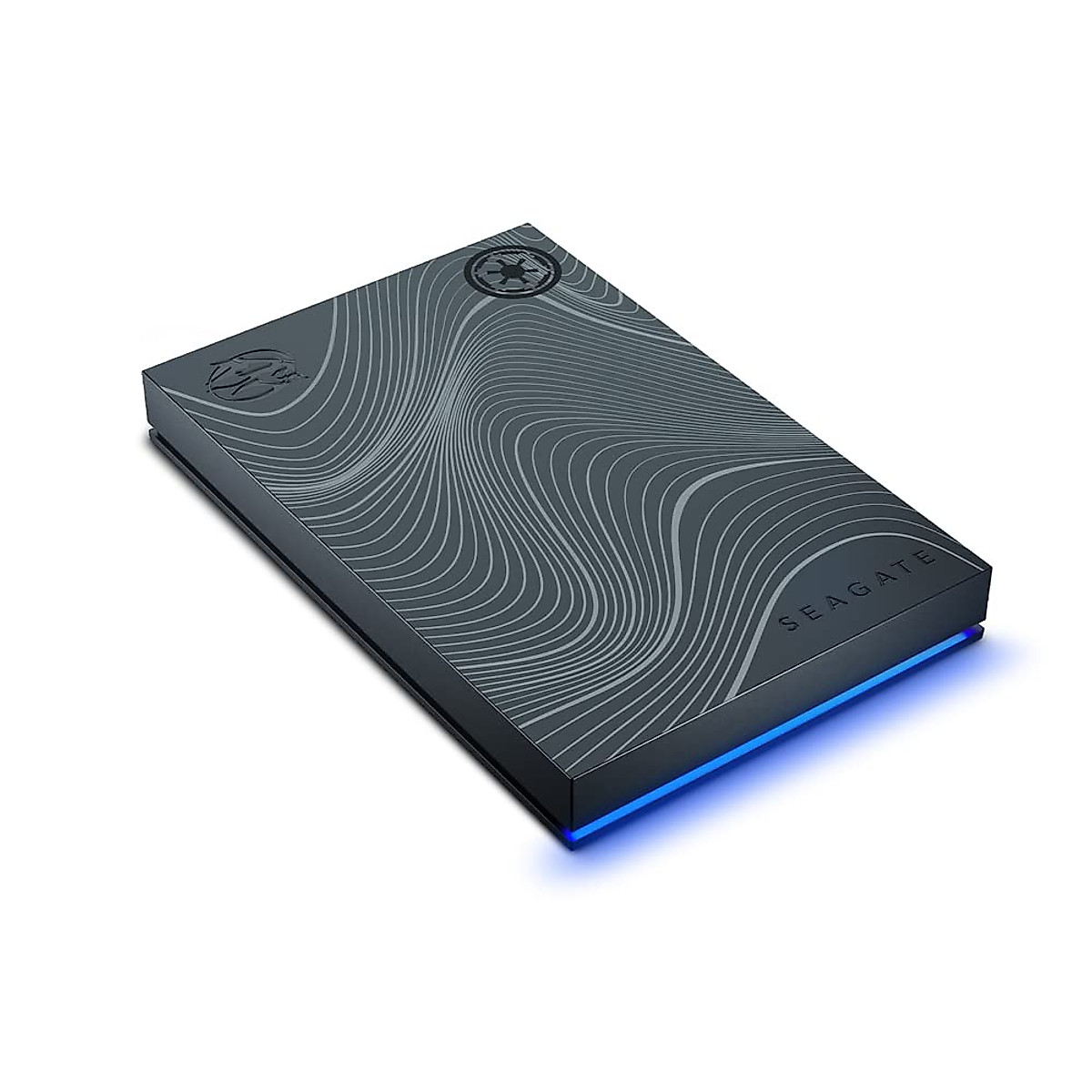 Seagate Beskar Ingot, Special Edition FireCuda 2TB Officially-Licensed External Hard Drive HDD - 2.5 Inch USB 3.2 Gen 1 customizable LED RGB lighting with Rescue Services (STKL2000403)