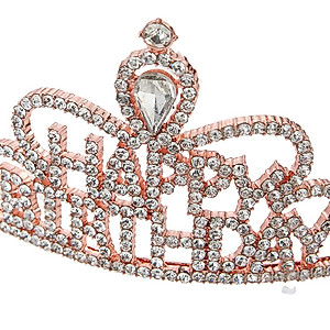 FGSS Birthday Rhinestone Tiaras-and-Crowns Crystal Headband - Womens Birthday Queen Princess Crown Hair Accessories
