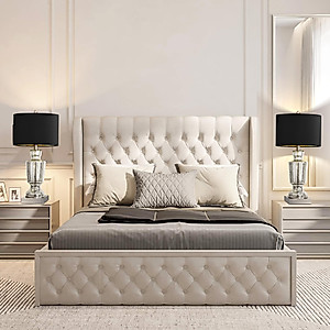 Set of 2 Mercury Crackle Glass Lamps for Bedroom with 2 USB Ports 3-Color Temperature Dimmable Contemporary Silver Living Room Lamps Modern Nightstand Lamps with Black Lampshades(Bulbs Included)