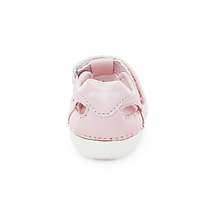 Stride Rite Baby Girls Soft Motion Kiki 2.0 First Walker Shoe, Light Pink, 3 Infant