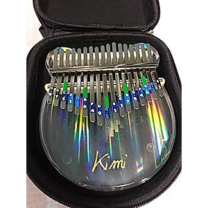 KIMI 17-Key Rainbow Bear Kalimba Thumb Piano Transparent Acrylic Material with Carry Bag
