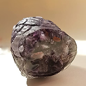 Reyife Hand-Carved Natural Crystal Owl Statue Reiki Healing Gemstone Animal Figurines Home Office Car Decoration Attract Good Luck The Best Gifts 2 inches(Amethyst)