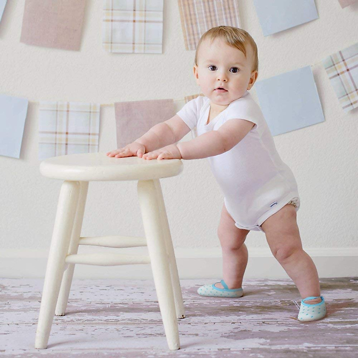 PlyingP Toddler Anti Slip Socks 5 Pairs Baby Socks Infants Baby Girl Mary Jane No-Show Crew Boat Ankle Socks Multicolor for 12-28 months baby girl