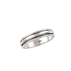 Solid 925 Sterling Silver Spinning Ring Thin Band Spinner (9)