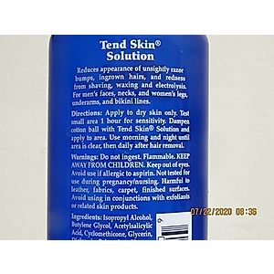 Tend Skin The Skin Care Solution For Unsightly Razor Bumps, Ingrown Hair And Razor Burns, 8 Fl Oz Bottle