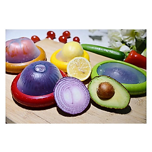 Generic Silicone Fruit Storage Containers For Fridge, Food Storage Containers Fruit And Vegetable Anti-Oxidation Storage Box Ideal For Garlic, Onions, Lemons, And Potatoes (Set Of 4)