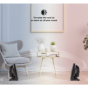 Air Monster 7 Inch 2 Speed Compact Desktop Table Top Personal Box Fan, Space Saver, High Performance, Turbo Force, Fully Assembled, Matte Black