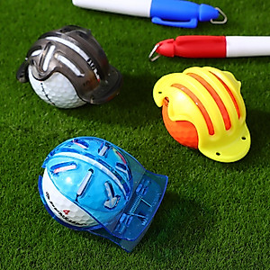 BESPORTBLE 1 Set Tools Golf Balls Golf Marker Hat Clip Golf Ball Markers for Putting Golf Ball Markers Stamp Golf Ball Marker Pen Golf Ball Markers with Hat Clip Balance Supplies Plastic