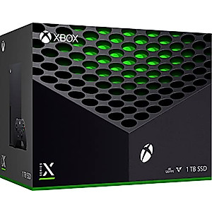 Microsoft Xbox Series X 1TB SSD Gaming Console - Additional Black Controller, 8X Cores Zen 2 CPU, 12 TFLOPS RDNA 2 GPU, 16GB DDR6 RAM, Up to 120 FPS, 8K HDR, 4K UHD Blu-Ray