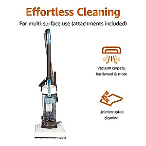 Amazon Basics Upright Bagless Lightweight Vacuum Cleaner, White