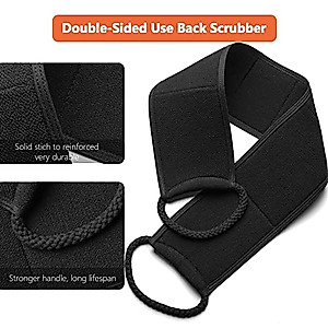 2 in 1 Exfoliating Glove & Back Scrubber for Shower - Exfoliating Body Scrubber for Soft Skin, Dead Skin Remover for Body Exfoliator, Back Exfoliator, Korean Exfoliating Mitt for Body, Shower Gloves