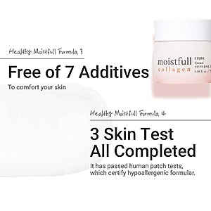 ETUDE Moistfull Collagen Cream 2.53fl.oz(75ml) | Collagen Water Delivers Hydration To Make Your Skin Bouncy & Dewy | Soft And Adhering