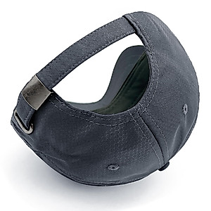 REDSHARKS mens Structured Short Bill Quick Dry Brim Trucker Baseball Dad Cap, Grey, X-Large