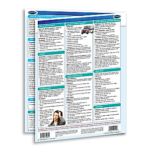 First Aid Chart - 4-page, laminated 8.5" x 11" Medical Quick Reference Guide