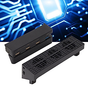 for PS4 Slim Cooling Fan with hub, Game Console Automatic Intelligent Cooling Fan & 4 Port USB Hub for PS4 Slim Gaming Console Host