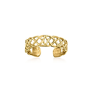 RS Pure by Ross-Simons 14kt Yellow Gold Celtic Knot Toe Ring