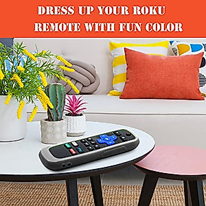 5Pack Case for Roku Remote, Cover for Hisense / TCL Roku TV Steaming Stick / Express Universal Replacement Controller Silicone Sleeve Skin Glow in The Dark Green Sky Purple Red