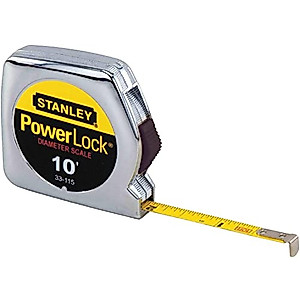 Powerlock Tape Rule, 1/4"" x 10ft, Plastic Case, Chrome, 1/16"" Graduation, Sold as 1 Each