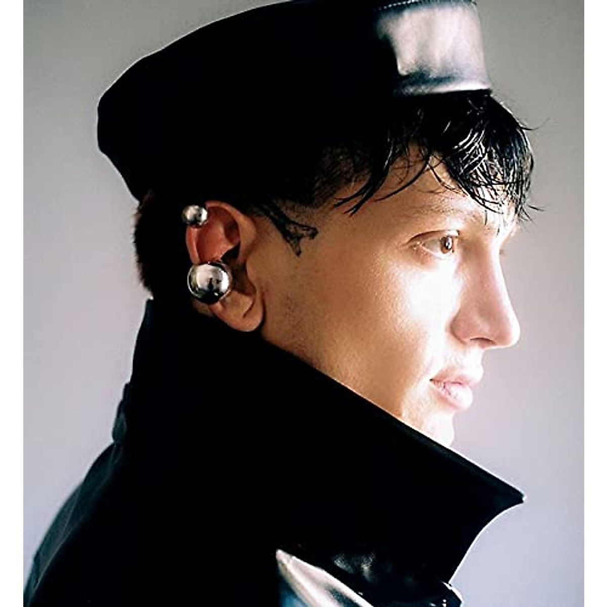 L'VOW CyberPunk Non-Piercing Ear Cuff Irregular Jewelry Cyborg Earring Cartilage Clip Accessories for Unisex(Style2-Silver-big)