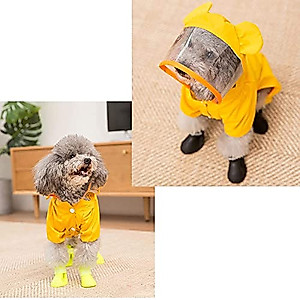 HonpraD Anxiety for Dogs Remedies Waterproof Pet Raincoat Four Legged All Inclusive Raincoat Small and Medium Sized Dog Puppy Rainy Dog Clothes
