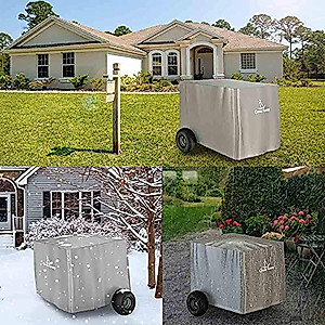 Cover Geny 100% Waterproof Generator Cover Heavy Duty Weather/UV Resistant Generator Covers 32 x 24 x 24 inch,for Universal Portable Generators 5000-10,000 Watt, Grey (32" L x 24" W x24 H)