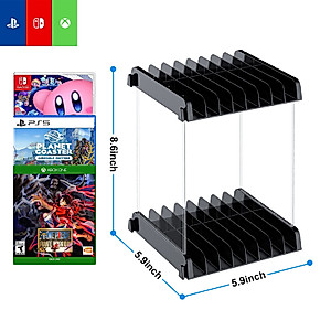 ASFSKY Game Storage Tower Universal Video Game Storage for 32 Games Storage Stand Compatible with PS5 PS4 Xbox Nintendo Switch Games Gamer Gifts