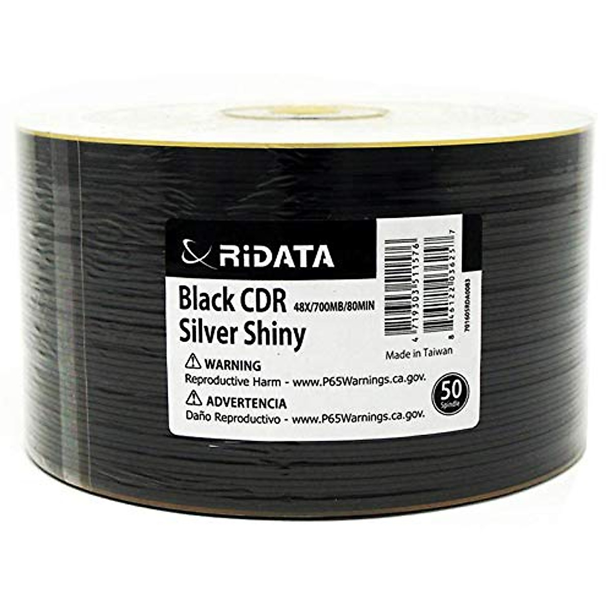 Ritek Ridata 48X Black Bottom CD-R 80min 700MB Shiny Silver [Discontinued]