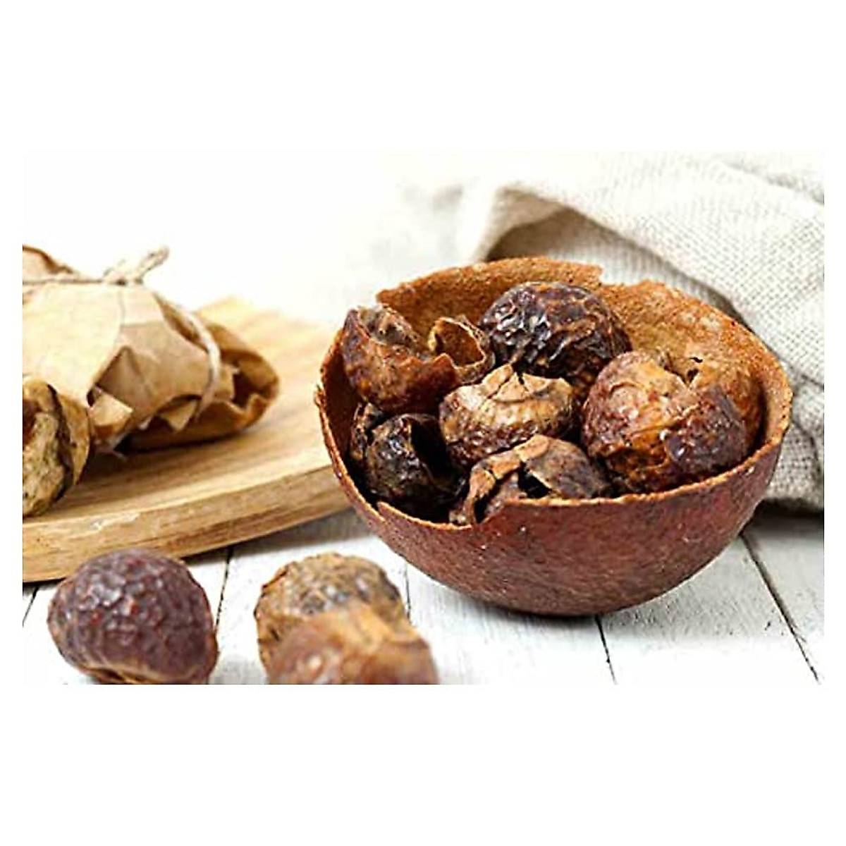 AnNafi® Reetha | Organic Soap Nuts | Aritha/Areetha/Kunkudukaialu | Sapindus used for making Reetha Powder, Ritha Shampoo, Oil | Natural Hair Care & Growth | Organic Laundry Detergent (100grams)