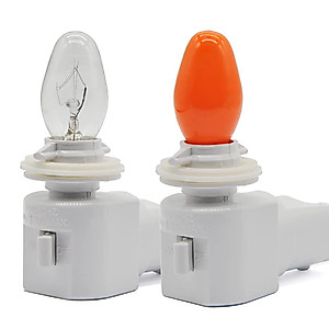 QVQCWD Night Light Bulb,Scentsy Light Bulbs for Plug-in Nightlight Wax Warmer and Candle Warmers,Replacement Light Bulbs for Salt Lamps,E12 Base Clear and Orange Bulbs