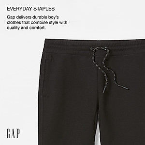 GAP Boys Fit Tech Pull-on Sweatpants, True Black, Large US