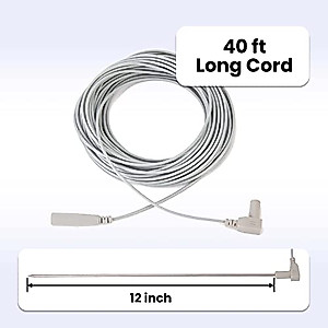Hooga Grounding Rod with 40 ft Ground Wire for Grounded Earth Connected Products, Mats, Sheets, Pads, Wrist Bands, Blankets, Pillow Case. Stay Grounded Indoors. Stainless Steel Rod. Great for Travel.