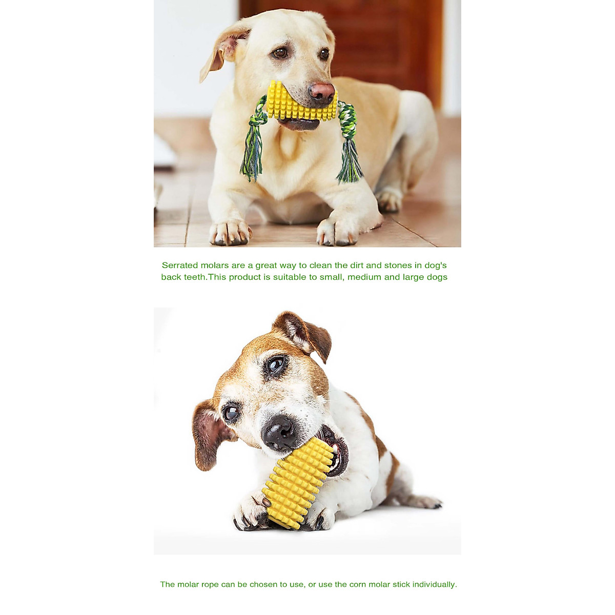 Corn Shape Puppy Chew Toy Pet Dog Molar Toy for Dog Chew Interactive Toys Toothbrush Chew Rope Agressive Chewers, Any Size Any Breed