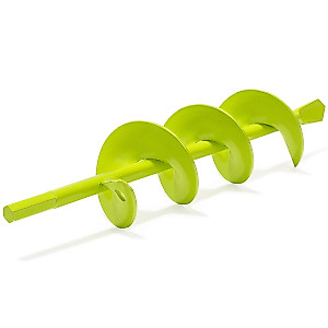 XtremepowerUS 2” x 9" inch Plant Flower Bulb Auger Drill Bit Garden Flower Auger Earth Dirt Hole Digger Bedding Plant Auger for 3/8” Hex Drive Drill